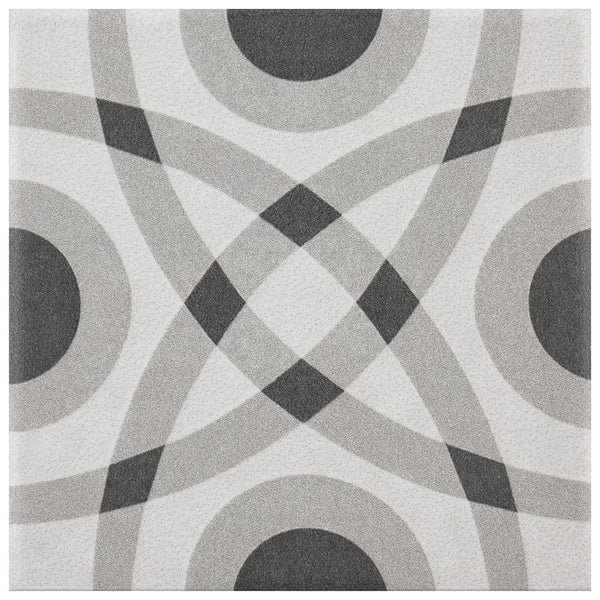 Merola Twenties Circle Mini 4x4 in. Ceramic Tile – Vintage Geometric ...