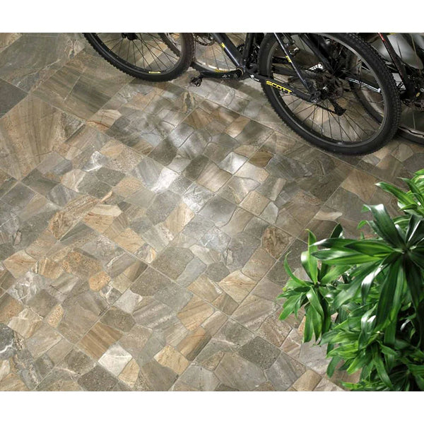 Mono Serra 17x17 Collage Sand Porcelain Tile – Heavy-Duty Matte Finish ...