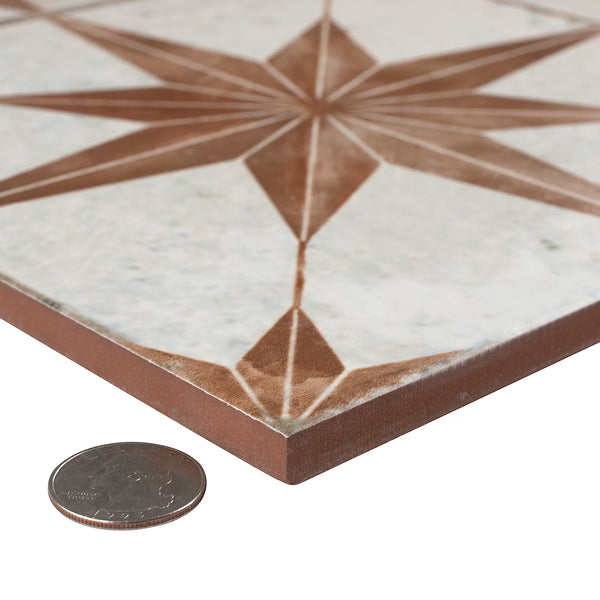 Merola Tile Kings Star Oxide Ceramic Tile 17.63x17.63 – Rustic Vintage ...