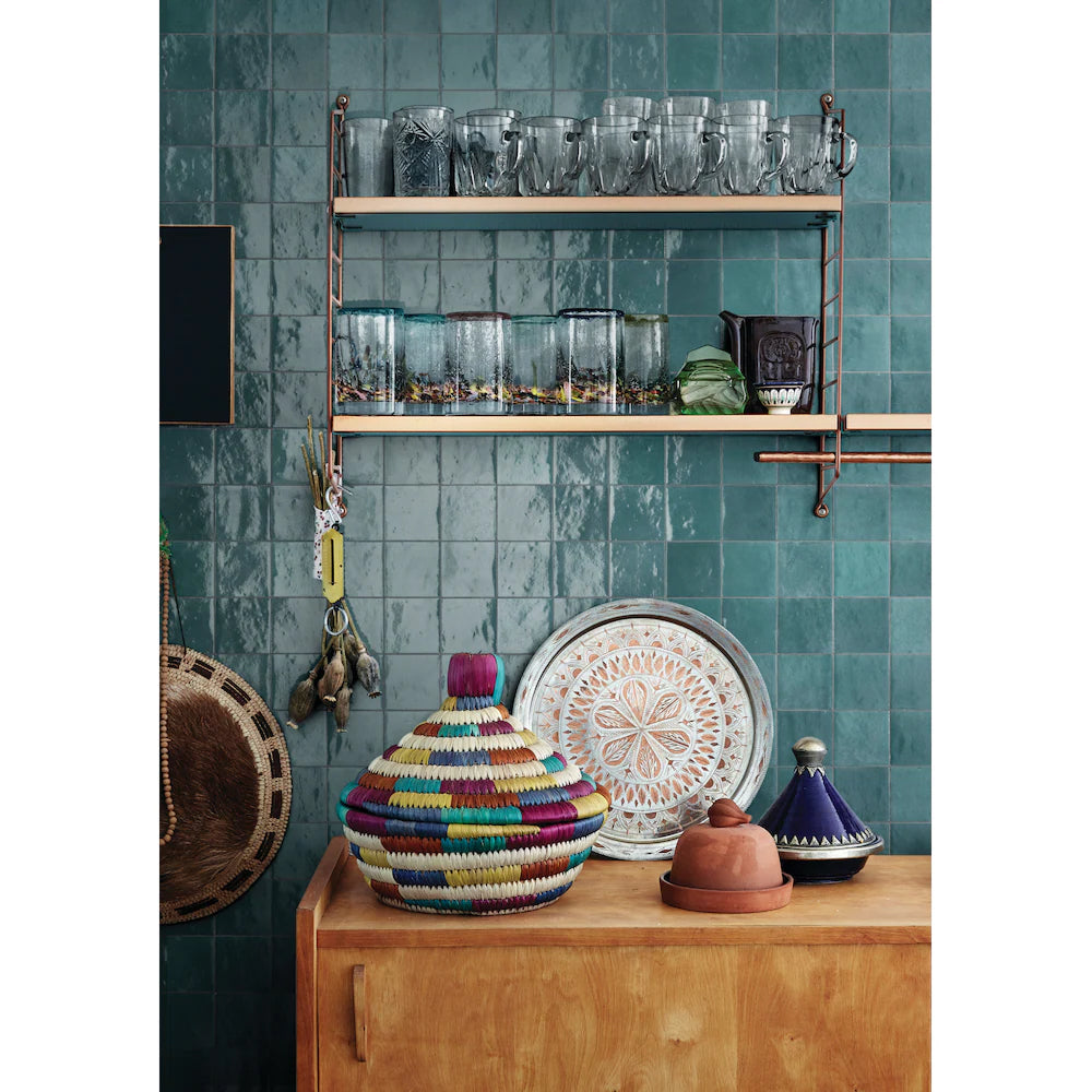 Zellige Neo Petrolio Glossy 4x4 Ceramic Tile – Dal Tile Wall Accent ...