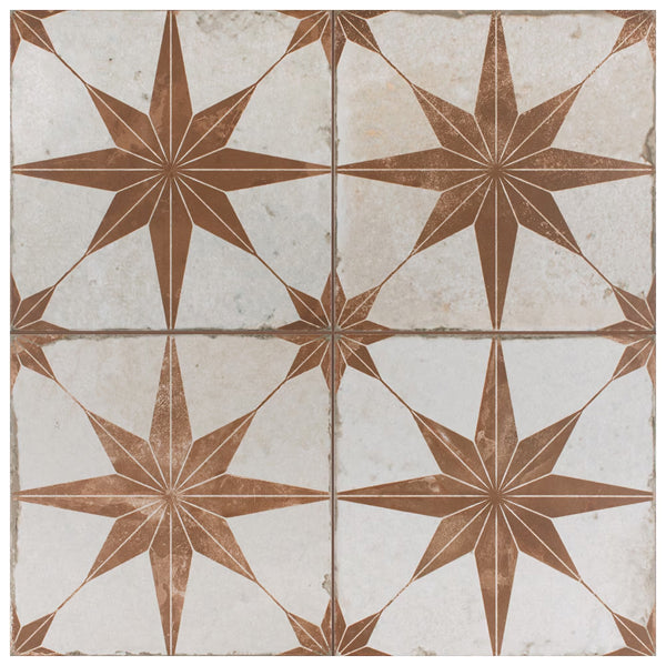 Merola Tile Kings Star Oxide Ceramic Tile 17.63x17.63 – Rustic Vintage ...