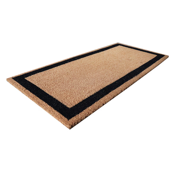 Home Decorators 22x47 Black Border Coir Door Mat – Durable Indoor ...
